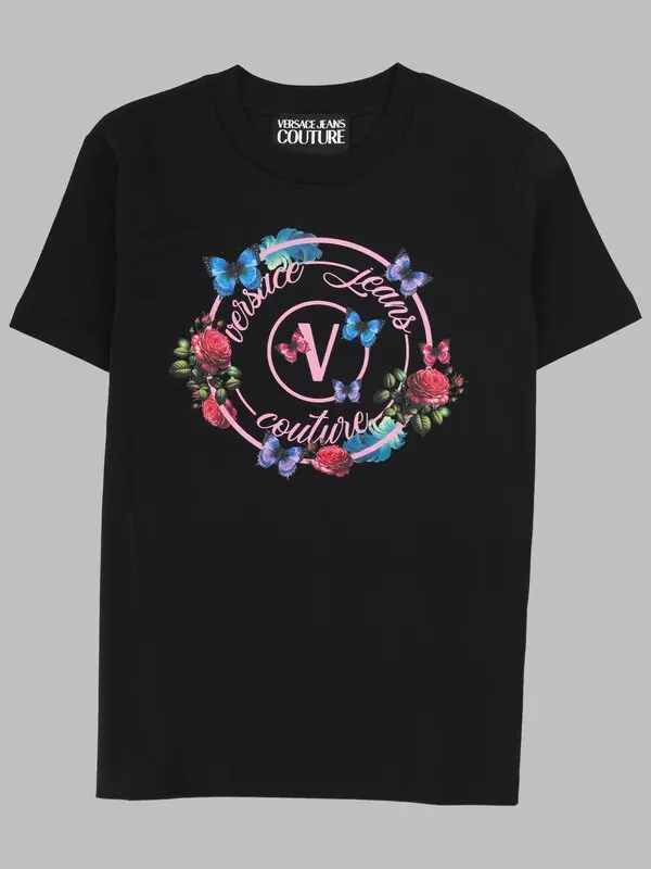 Versace T-shirt Con Emblema "butterfly
