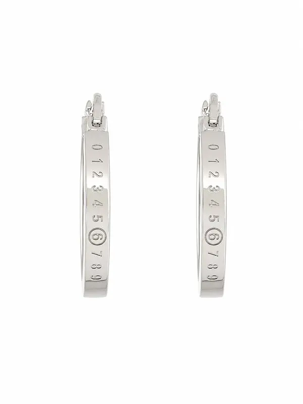 MAISON MARGIELA Logo Hoop Earrings
