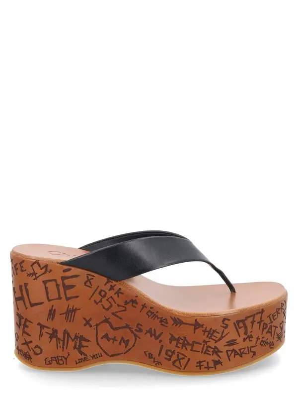 Chloé Maxime Wedge Thong Sandals