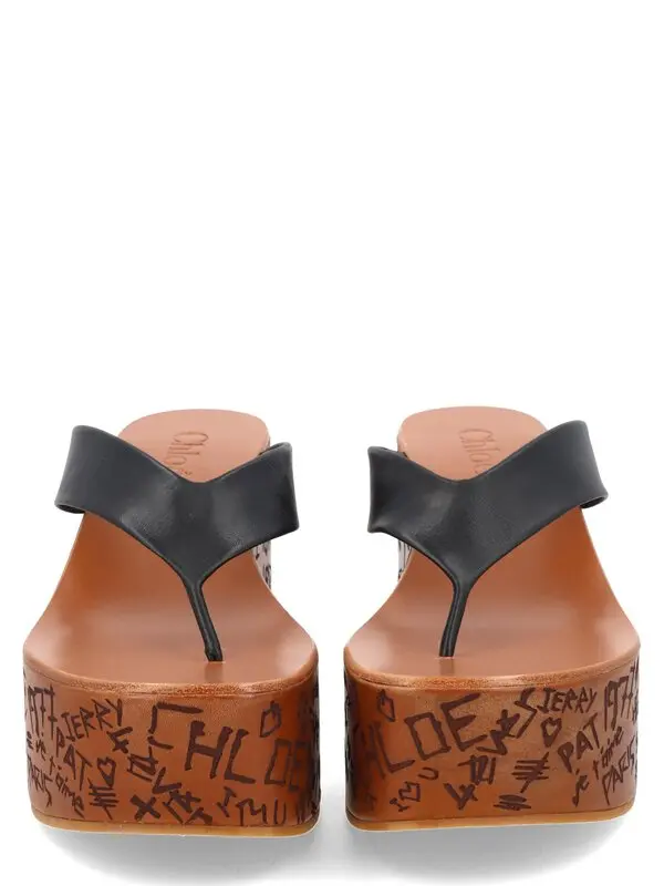 Chloé Maxime Wedge Thong Sandals