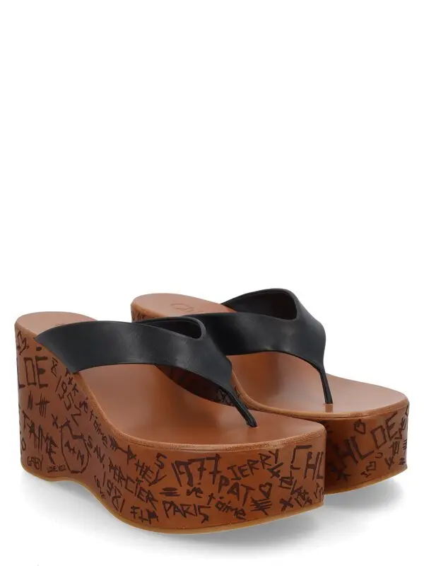 Chloé Maxime Wedge Thong Sandals