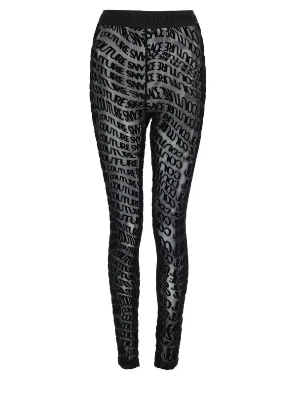 Versace Pantalone Leggings Con Stampa Logo