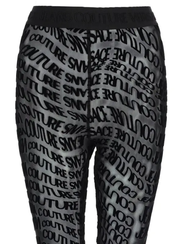 Versace Pantalone Leggings Con Stampa Logo