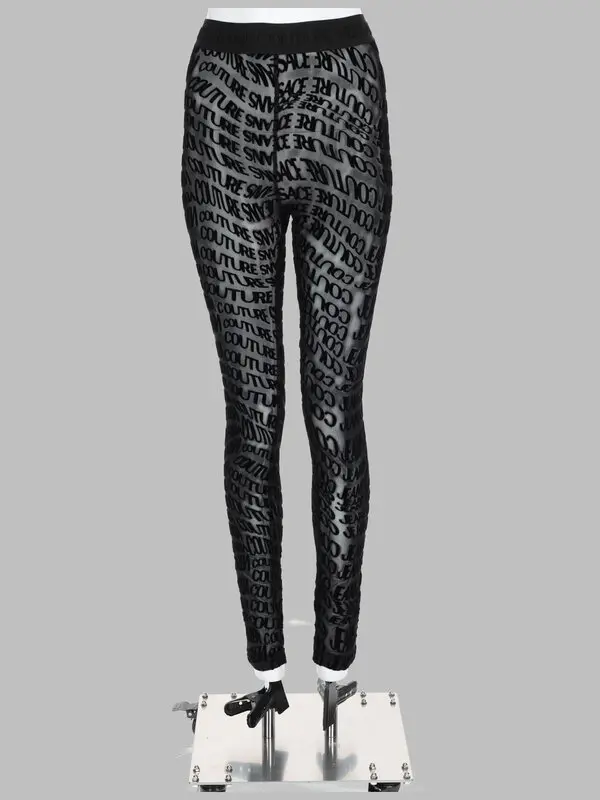 Versace Pantalone Leggings Con Stampa Logo
