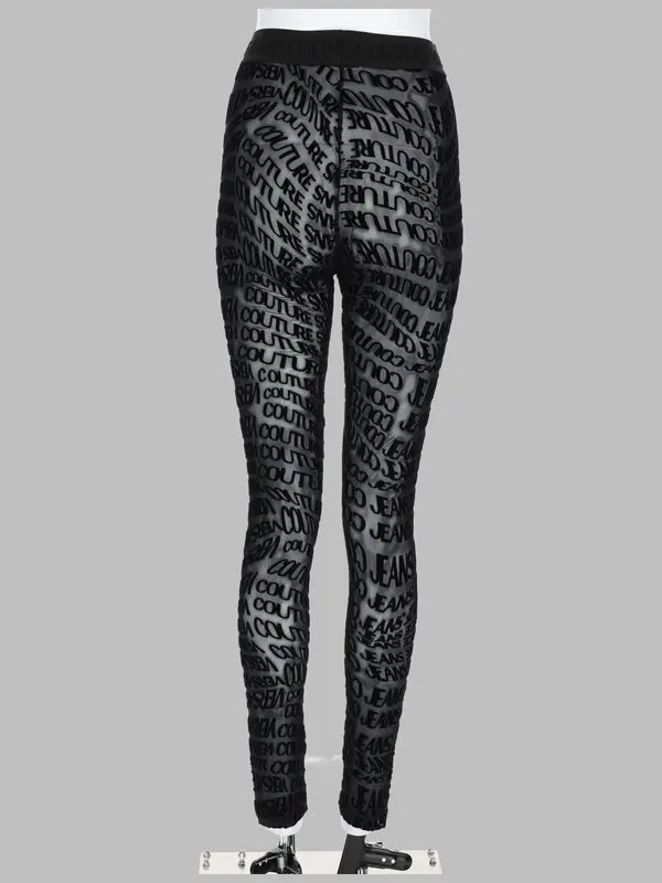 Versace Pantalone Leggings Con Stampa Logo