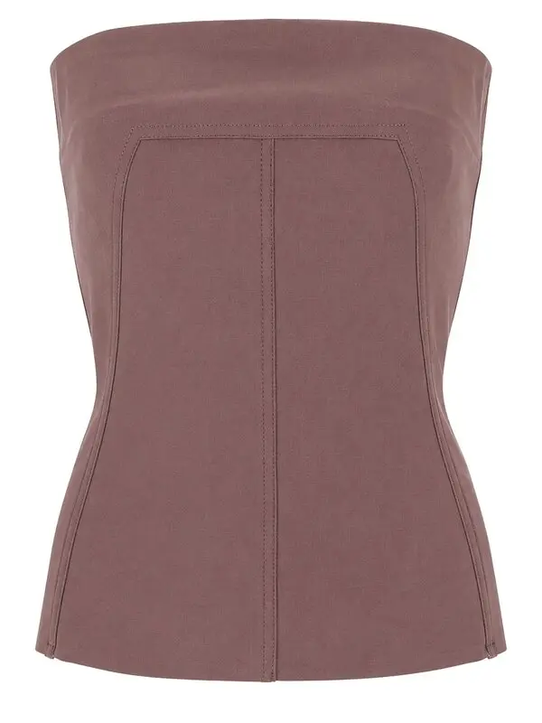 Rick Owens Top Bustier In Lana - Pink