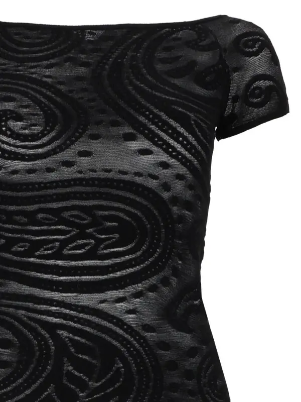 Etro Jacquard Paisley Top - Black