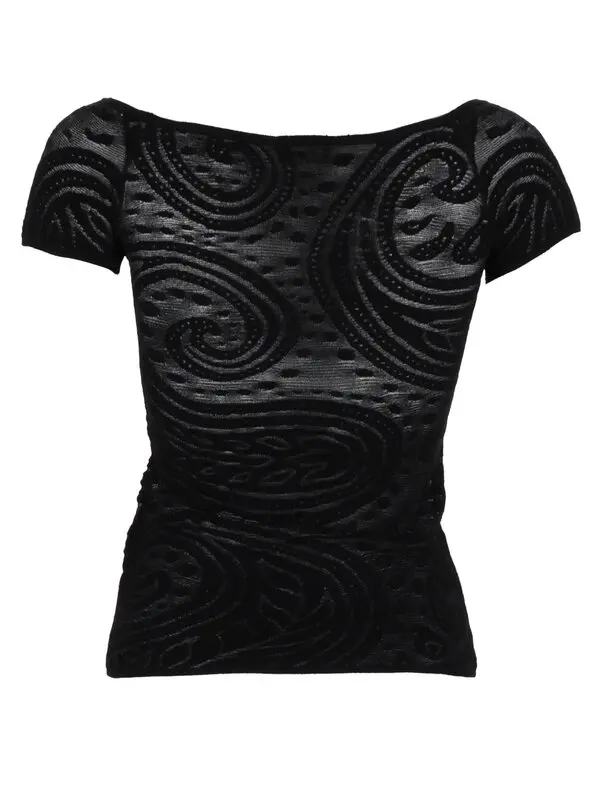 Etro Jacquard Paisley Top - Black