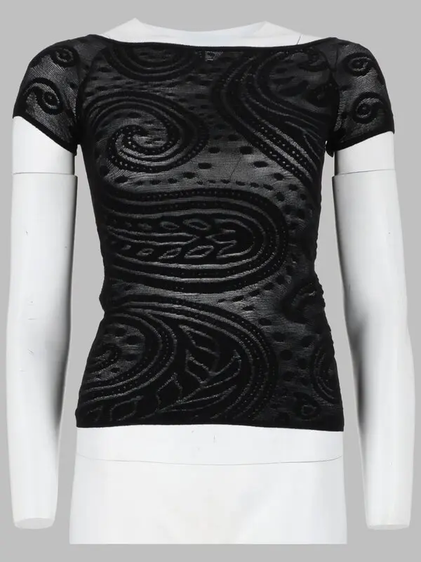 Etro Jacquard Paisley Top - Black