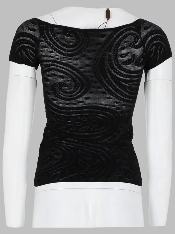 Etro Jacquard Paisley Top - Black