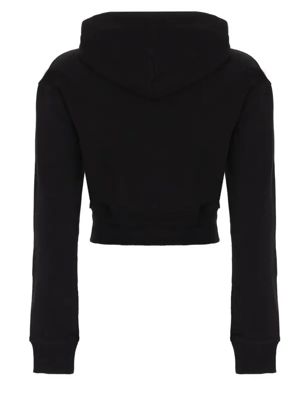 Versace Baroque Emblem Cropped Hoodie