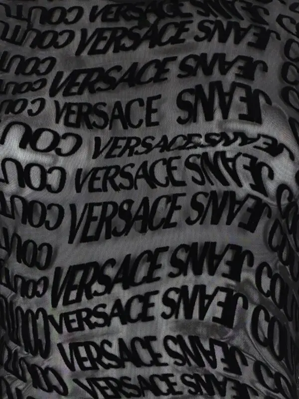 Versace Cropped Logo Print T-shirt