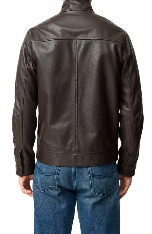 Rodd & Gunn Canvastown Leather Café Racer Jacket