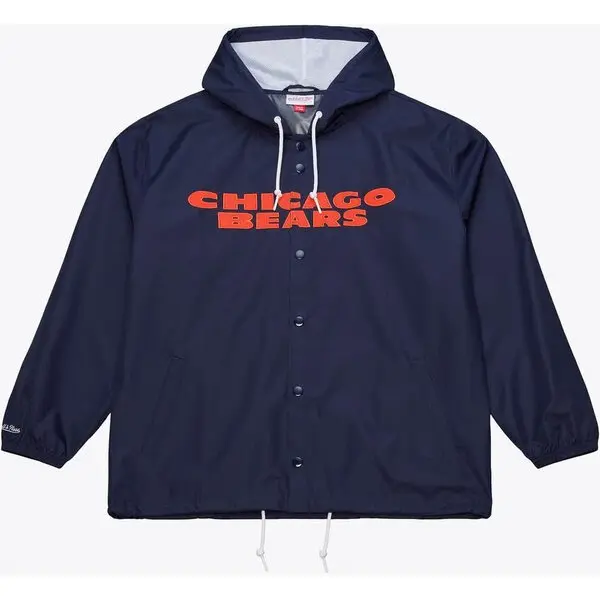 Mitchell & Ness Chicago Bears Coaches Full-snap Hooded Windbreaker Jacket