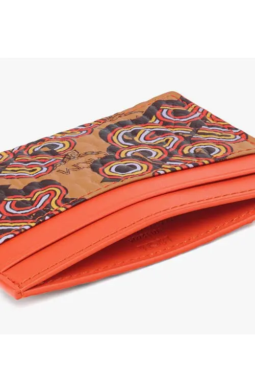 Mcm Aren Card Case In Disco Visetos