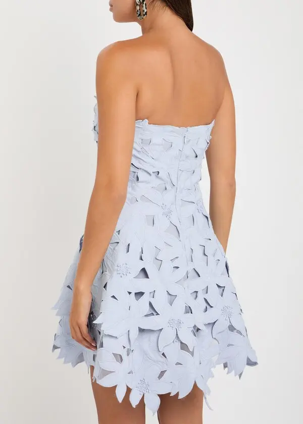 Simkhai Miri Floral-cutwork Woven Mini Dress