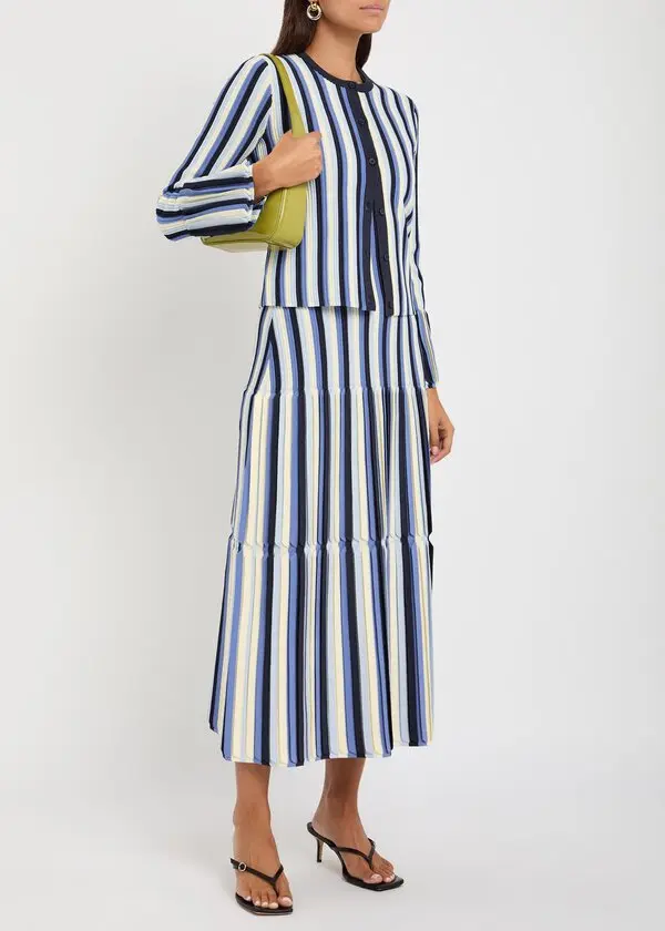 Simkhai Iris Striped Knit Cardigan