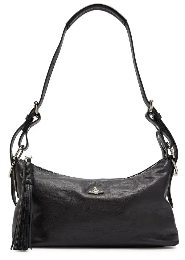 VIVIENNE WESTWOOD Emma Leather Shoulder Bag - Black