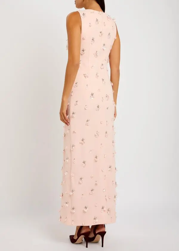 Simkhai Claudia Embellished Crepe Maxi Dress - Pink