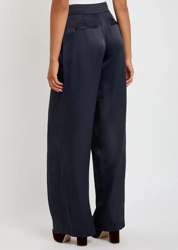 Simkhai Kyra Wide-leg Satin-crepe Trousers