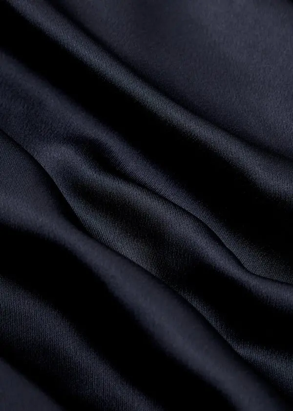 Simkhai Phoebe Asymmetric Draped Satin Top