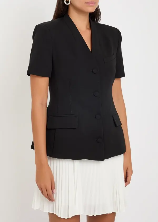 Simkhai Leah Tailored Blazer Crepe Mini Dress