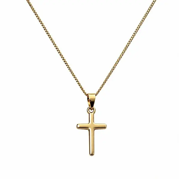 BY OZGE Divine Light Cross Plated Necklace