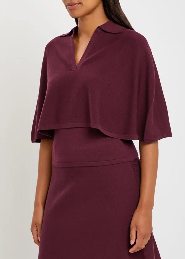 Simkhai Vinna Layered Wool Polo Top