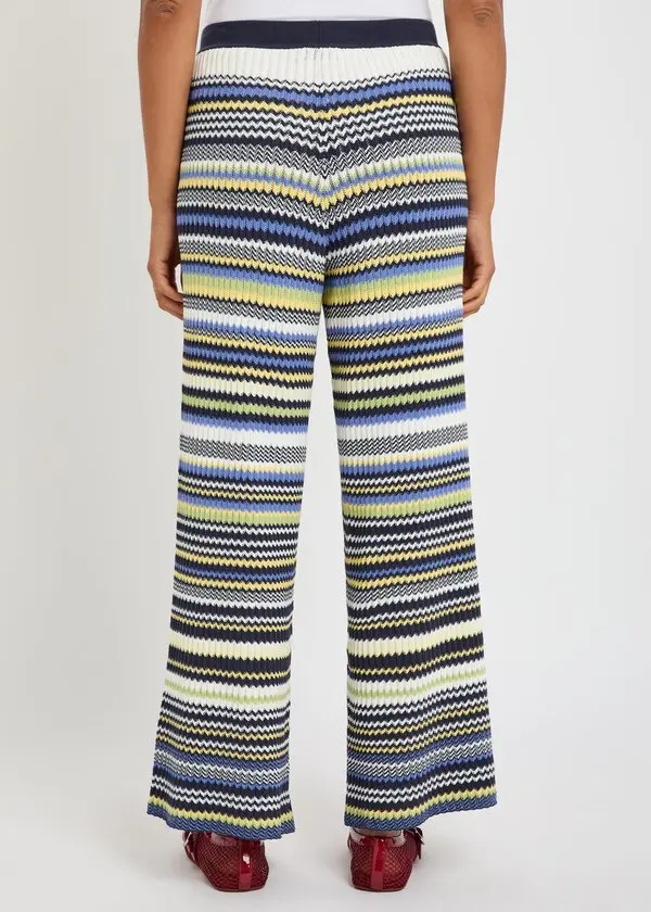 Simkhai Farrah Chevron Knit Trousers
