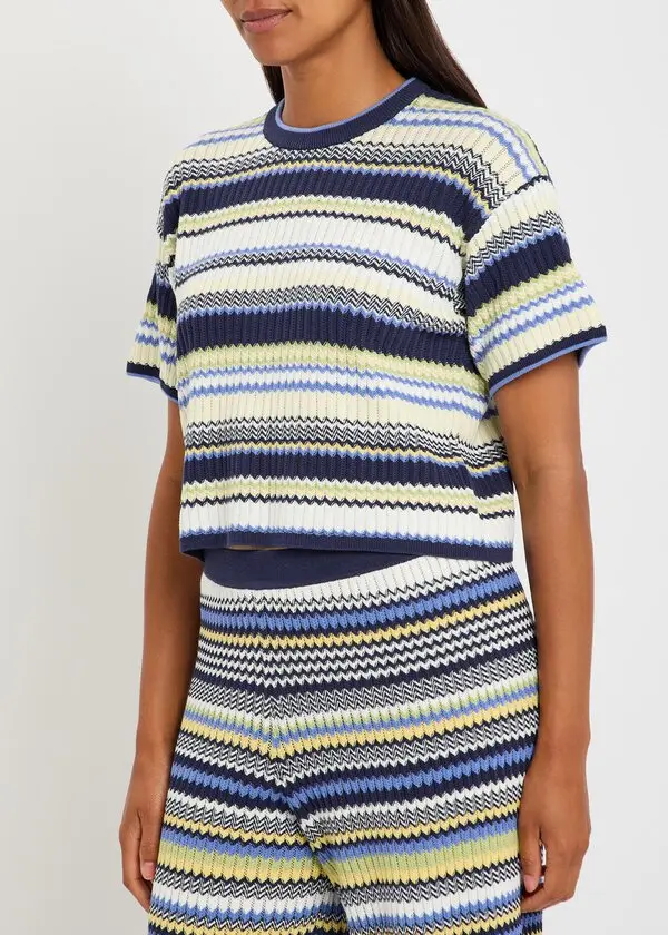 Simkhai Tenley Chevron Knit T-shirt