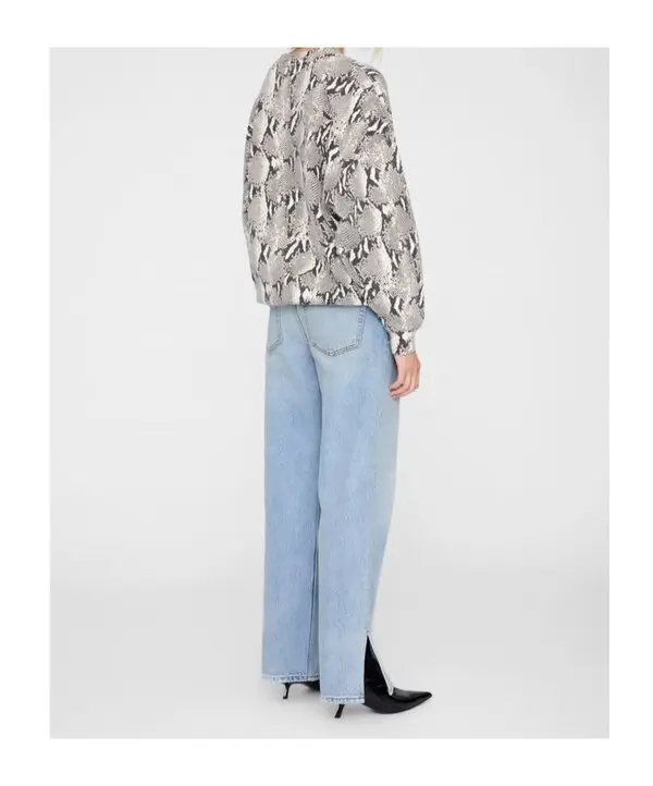 ANINE BING Miles Leopard Print Sweatshirt