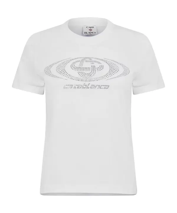 Casablanca Logo Embellished T-shirt