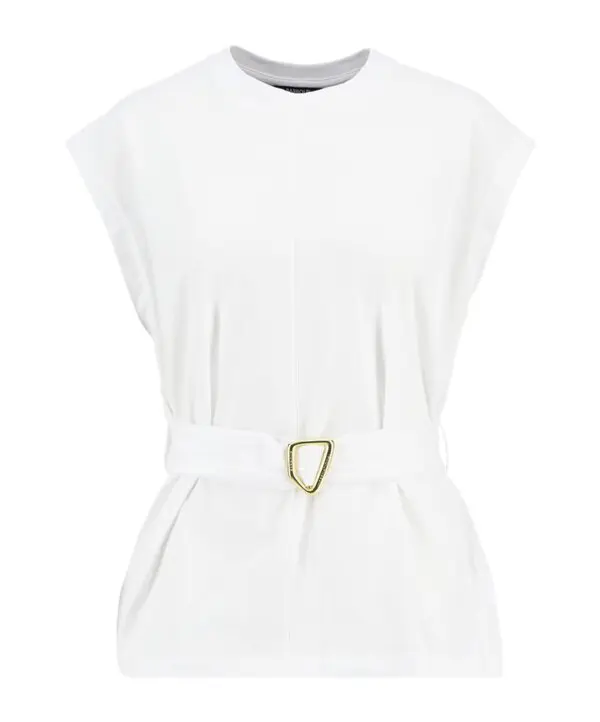 Barbour Belted T-shirt With Dropped Shoulders