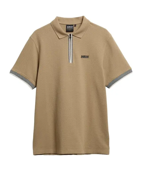 Barbour Logo Embroidered Polo Shirt - Nude