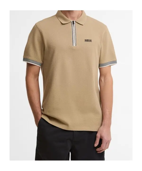 Barbour Logo Embroidered Polo Shirt - Nude