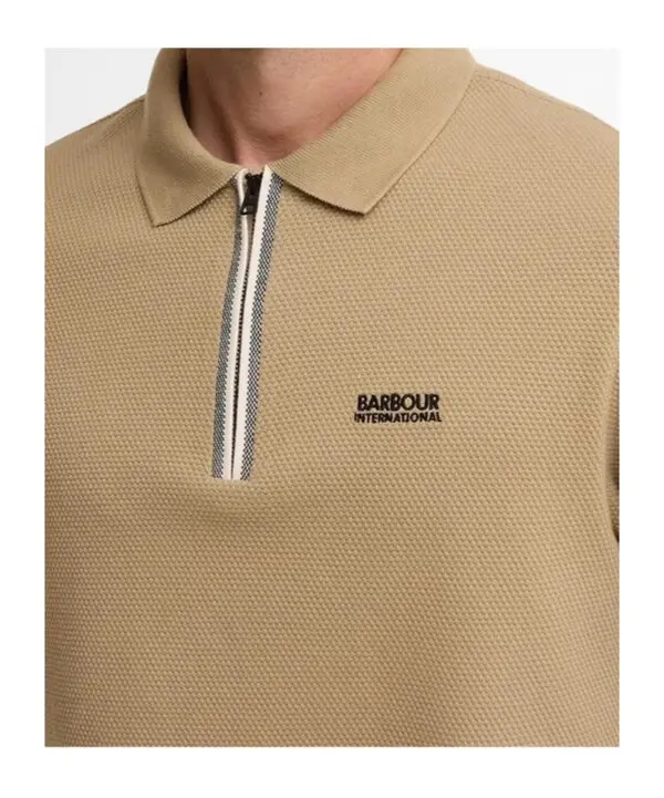 Barbour Logo Embroidered Polo Shirt - Nude