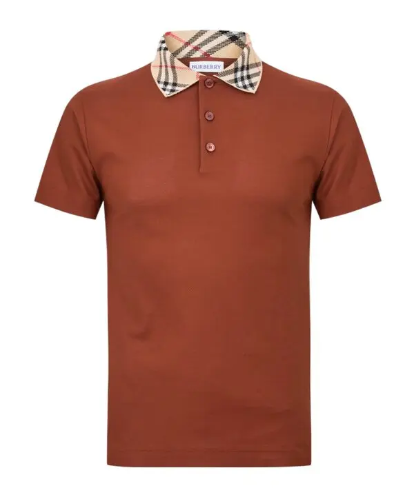 Burberry Check Cotton Cody Polo Shirt - Brown