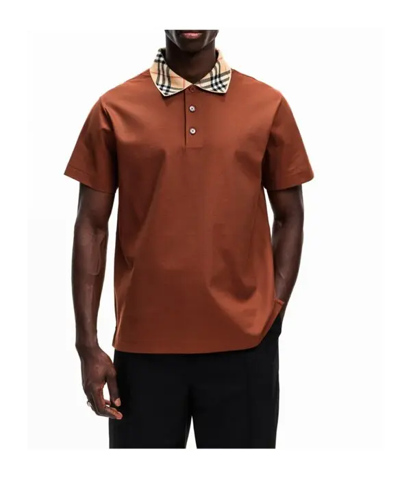 Burberry Check Cotton Cody Polo Shirt - Brown