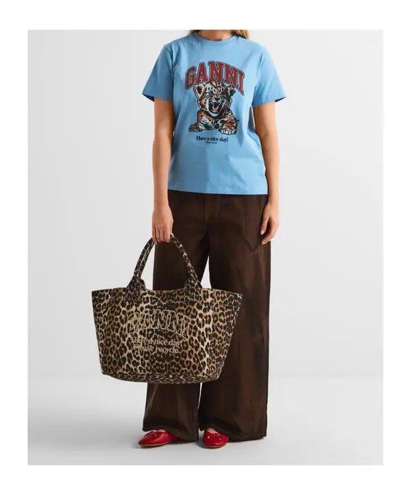 GANNI Logo Crew Neck T-shirt