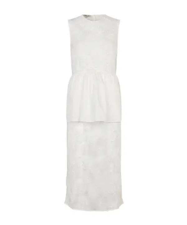 Baum Und Pferdgarten Floral Lace Midi Skirt - White