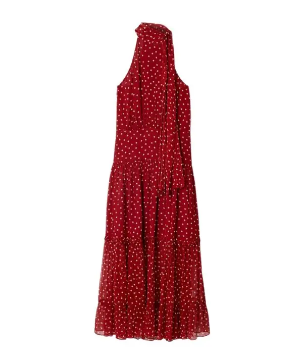 Rixo Polka Dot Sleeveless Dress