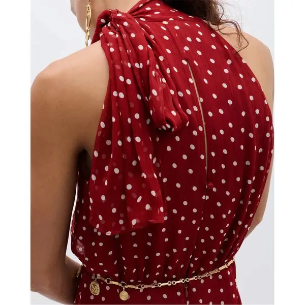 Rixo Polka Dot Sleeveless Dress