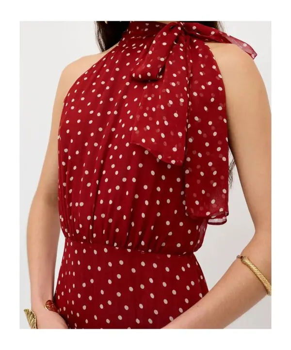 Rixo Polka Dot Sleeveless Dress