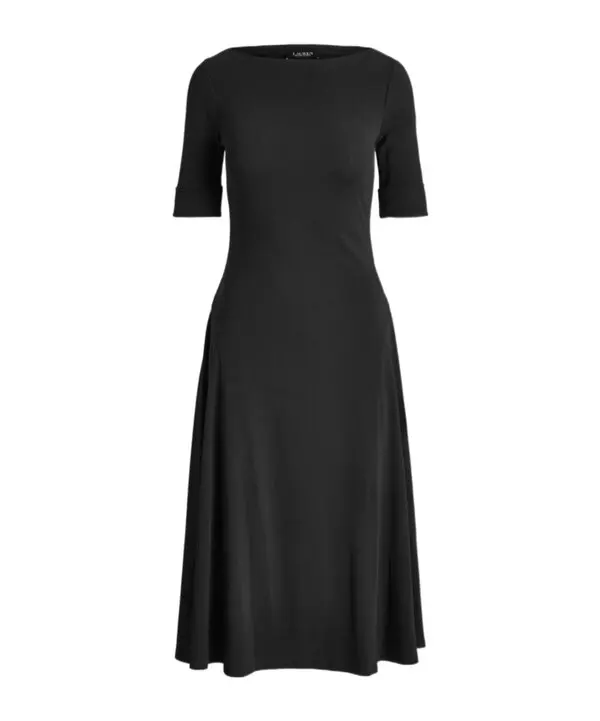 Ralph Lauren Boat Neck Knit Midi Dress