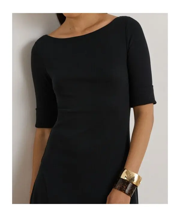 Ralph Lauren Boat Neck Knit Midi Dress