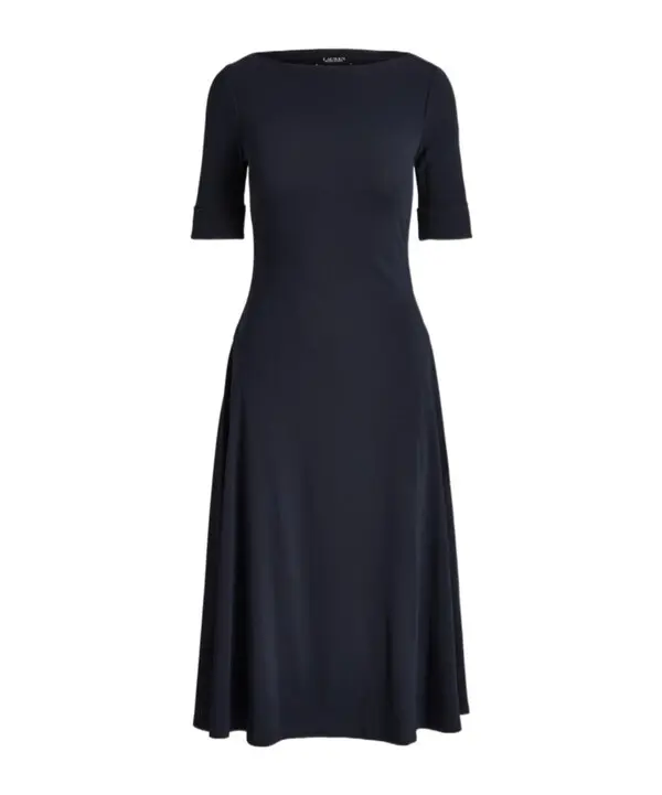 Ralph Lauren Boat Neck Knit Midi Dress