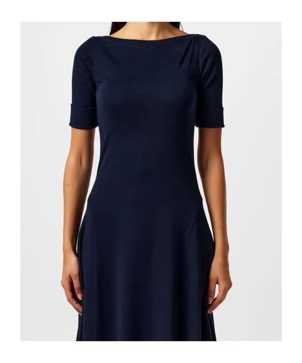 Ralph Lauren Boat Neck Knit Midi Dress