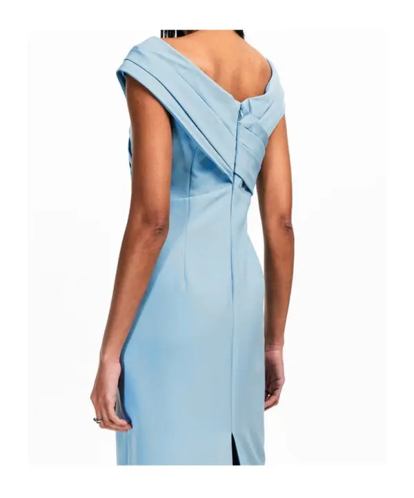 Ralph Lauren Pleated V-neck Gown