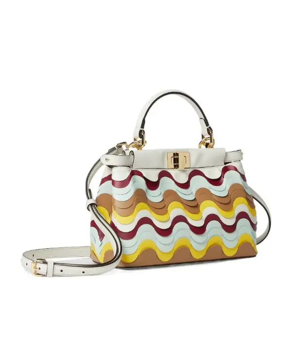 Fendi Peekaboo Mini Wave Calfskin Bag