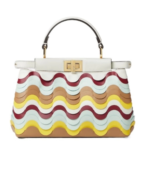 Fendi Peekaboo Mini Wave Calfskin Bag